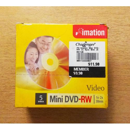Jual IMATION MINI DVD-RW VIDEO KASET DVD KOSONG 1 DUS 5 DISC NEW STOK ...