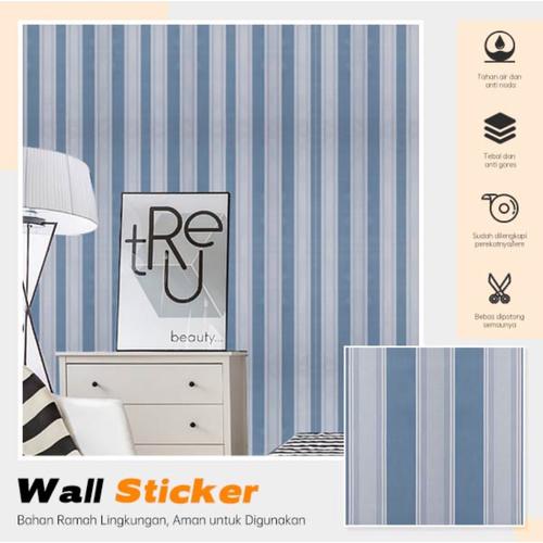 Jual Wallpaper Sticker 45 x 800 cm Wallsticker Ruang Tamu Kamar garis ...