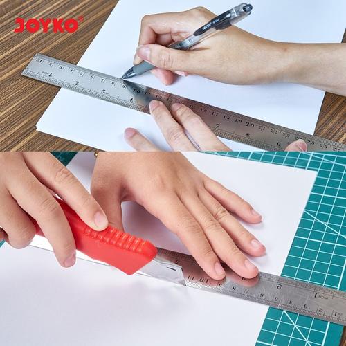 Jual Penggaris Stainless Ruler Besi 30cm Alat Menggaris Tepi Mengukur ...