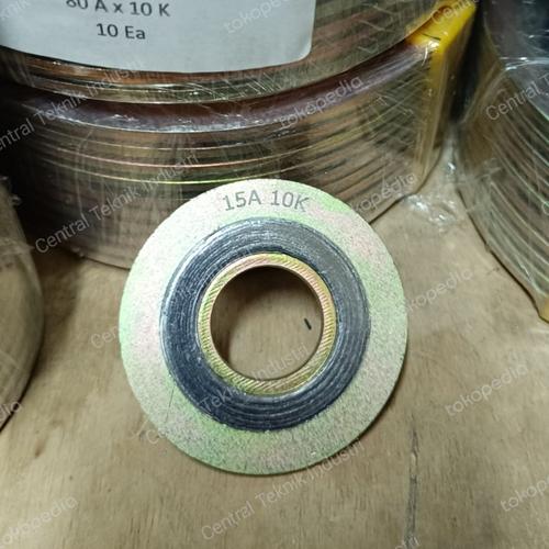 Jual Spiral Wound Gasket JIS 10K SWG 1/2" inch Carbon Steel DN15 ...