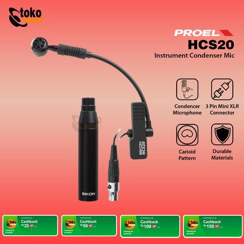 Jual PROEL EIKON HCS20 Instrument Microphone for Saxophone Trumpet Trombone - Jakarta Barat ...