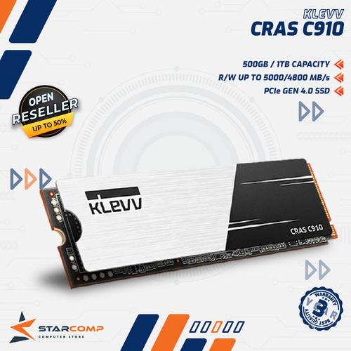 Promo KLEVV CRAS C910 500GB / 1TB SSD M.2 NVMe 2280 PCle Gen4 x4 C 910 ...