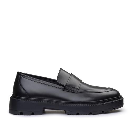 Promo Prabu - Sepatu Kulit Slip On Pria Rakha Black Hitam - 41 Cicil 0% ...
