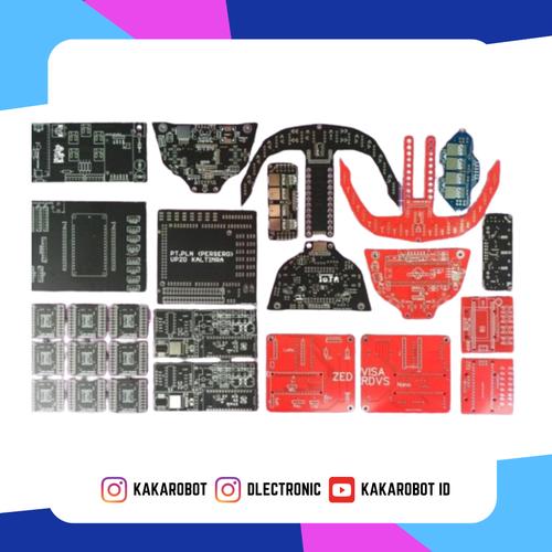 Jual Cetak PCB Profesional 10x10 cm - Merah - Kota Semarang - KAKAROBOT ...