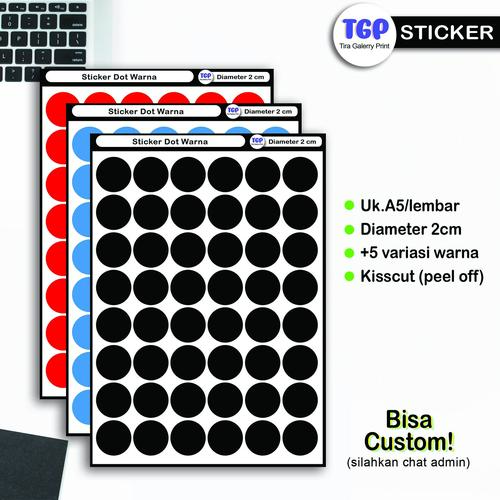 Jual Sticker Dot Warna 2CM, Label Warna Warni Stiker Bulat Polos ...