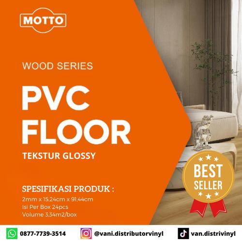 Jual Lantai Vinyl Kayu 2mm MOTTO GLOSSY FLOOR Volume 3,34m2/box Isi 24pcs - Jakarta Timur ...