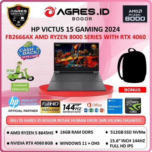 Promo Hp Victus 15 2024 AMD Ryzen 5 8645HS Rtx4060 8gb | 16gb RAM 512gb ...
