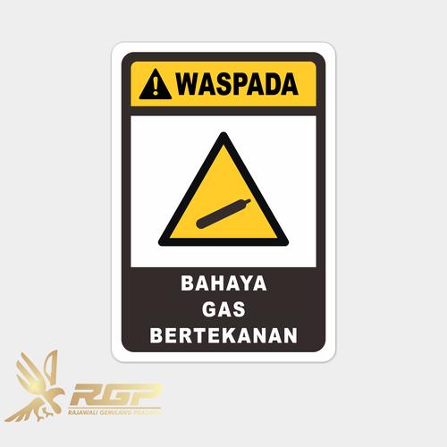 Jual Safety Sign Rambu K3 Waspada Bahaya Gas Bertekanan 35 x 50 cm ...