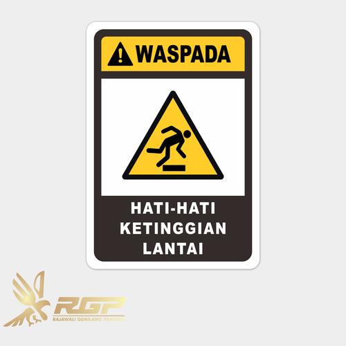 Jual Rambu K3 Waspada Hati Hati Ketinggian Lantai Alumunium - ACP 3mm ...
