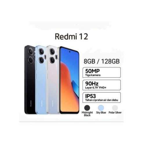 Jual Xiaomi redmi 12 ram 8Gb rom 256Gb Fullset Garansi - Hitam, 8/128Gb ...