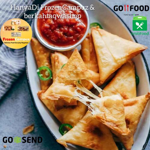 Jual Sambosa Keju Mozarella Samosa Daging Moza Per Pak / Samosa Frozen ...
