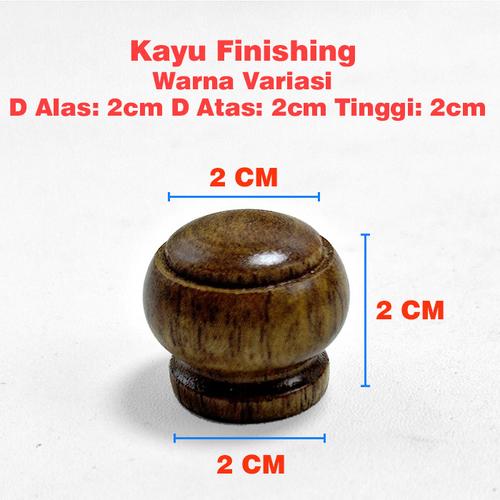 Jual +Baut Knop kayu jati 2x2 cm Pegangan kayu Tarikan laci Knob mini ...