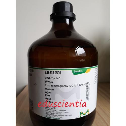 Jual Water for chromatography (LC-MS Grade), 2,5 Lt, MERCK, 115333/ 1 ...