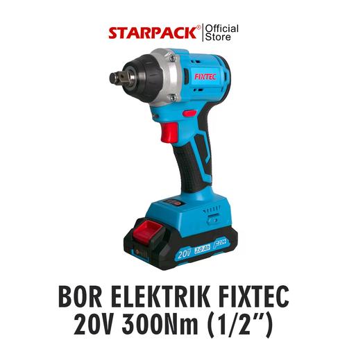Jual FIXTEC FCIW300LFX 20V 300nM (1/2") CORDLESS BRUSHLESS IMPACT WRENCH / BOR ELEKTRIK - Kab ...