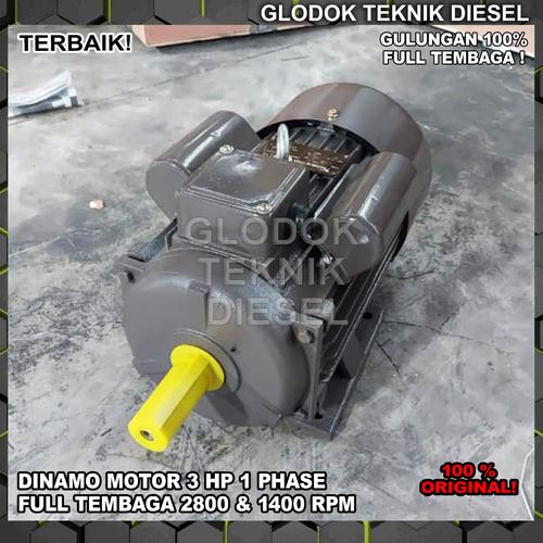 Jual Dinamo Motor Elektrik Electric Maestro 3 HP 2800 1400 Rpm 2 4 Pole 1 Phase Gulungan Full ...