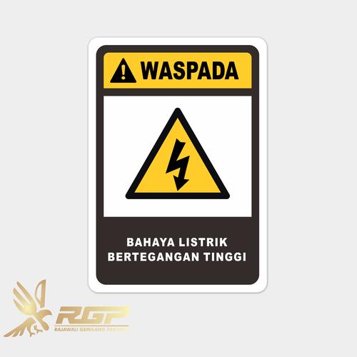 Jual Safety Sign Waspada Bahaya Listrik Tegangan Tinggi 35 x 50cm ...