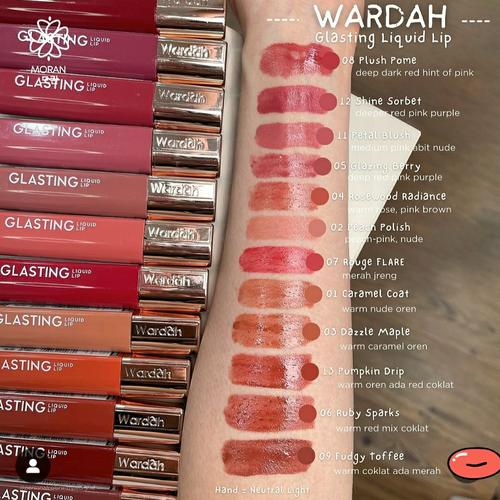 Jual Glasting Liquid Lip New Wardah Lipstik Cair Gloss lipcream Matte ...