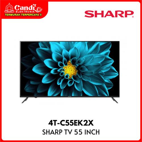 Promo SHARP 4K UHDR Full HD Android TV 55 Inch Frameless 4T-C55EK2X Cicil 0% 3x - Kota Surakarta ...