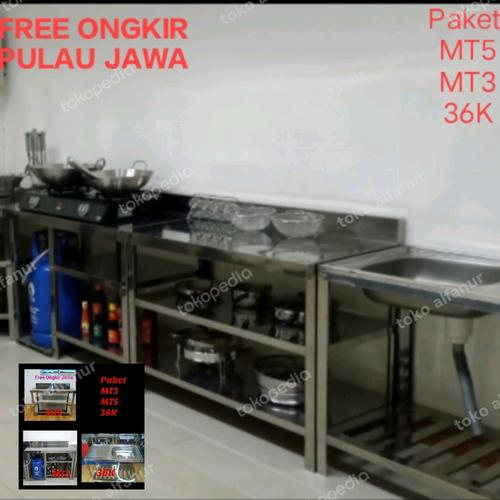 Jual meja dapur meja kompor bak cuci piring wastafel stainless - MT3 ...