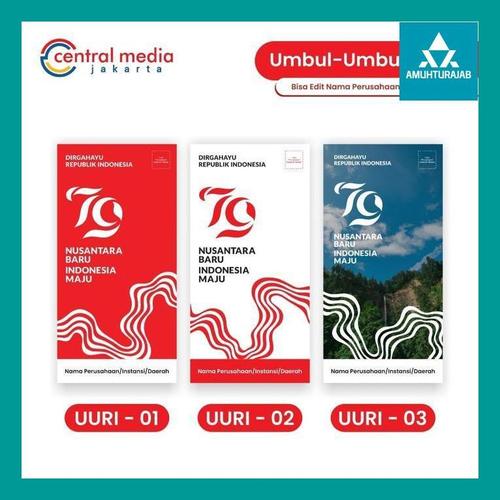 Jual Amuh" Umbul Umbul Hut Ri 79 Banner Vertikal 17 Agustus Dirgahayu ...