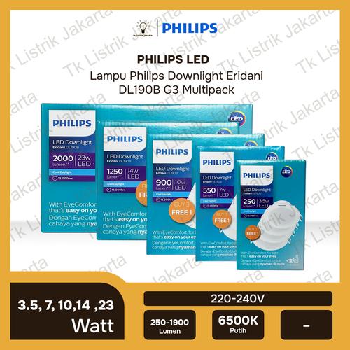 Promo Lampu Philips Downlight LED Eridani DL190B Multipack 3.5W 7W 10W ...