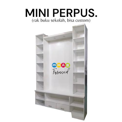 Promo LEMARI PERPUSTAKAAN / Lemari Buku / Rak Buku Besar Kayu Asli ...