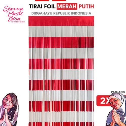 Jual Tirai Rumbai Merah Putih Foil Dekorasi DIRGAHAYU HUT RI - Ungu ...