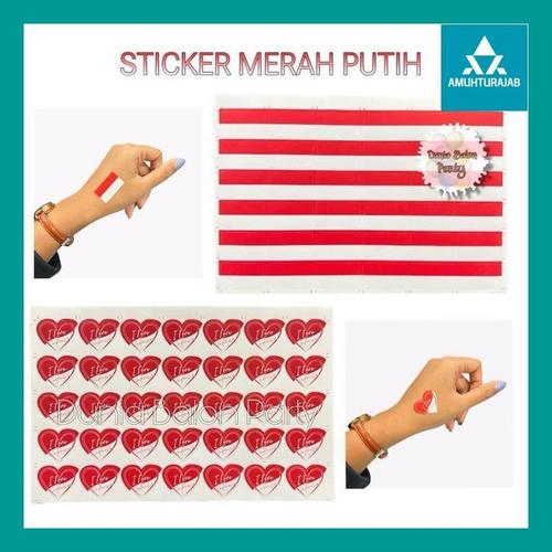 Jual Amuh" Sticker Pipi Merah Putih / Sticker Bendera Dirgahayu Hut Ri ...