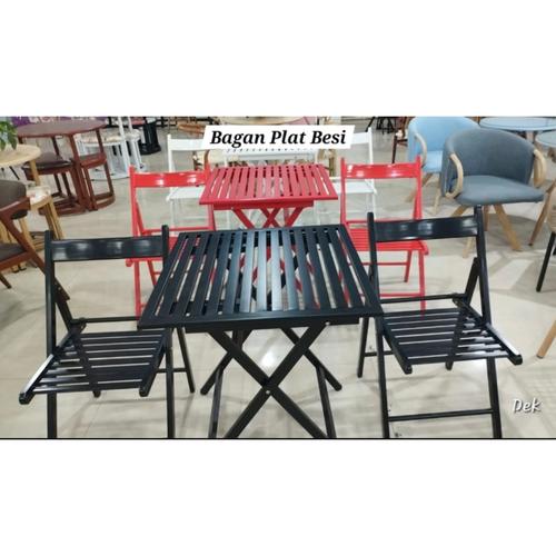 Jual Meja Teras Plat besi Meja outdoor Meja makan meja cafe meja besi ...