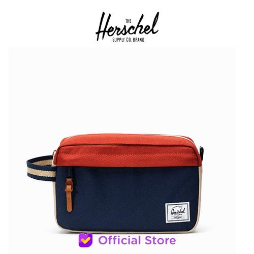 Promo Herschel Chapter Travel Kit/Travel Pouch - 5L - Black Iris/Red Ochre/Twill Cicil 0% 3x ...
