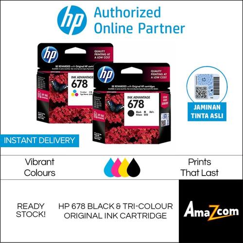 Jual Tinta HP 678 Original Cartridge 1 Set (Black + Colour) for Tinta ...