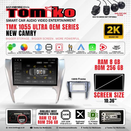 Promo Head Unit Android Tomiko TMK 1055 ULTRA OEM Series for New Camry - 12 GB | 256 GB, Non Cam ...