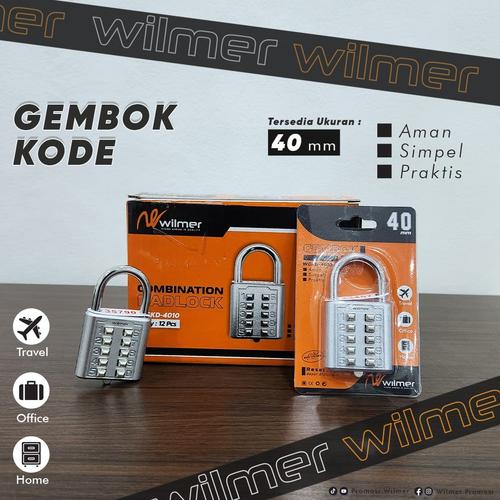 Jual wilmer Gembok 40mm 10 digit Kombinasi Gembok Pin Nomor Angka ...