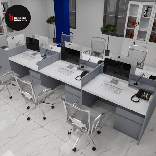 Jual MEJA STAF /MEJA PATISI STAF KANTOR/MEJA KUBIKAL 6 STAF - 16 staff ...