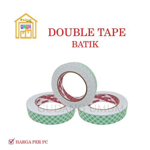 Jual Double Foam Tape Batik Putih Daya Rekat Kuat 5 meter Double Tape ...