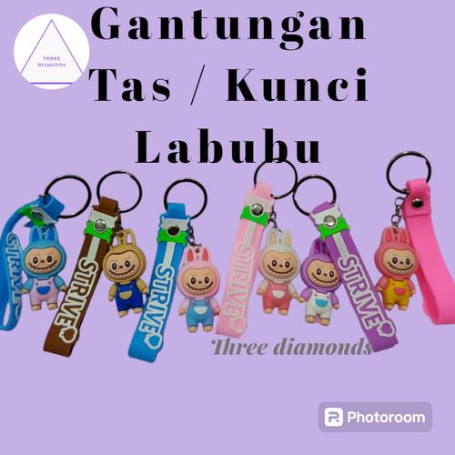 Promo Gantungan Tas Labubu Mini 2 warna | Keychain Labubu | Ganci ...