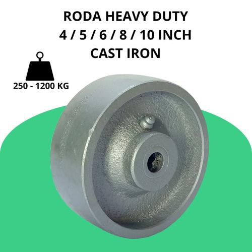 Promo Roda Cast Iron 4" / 5" / 6" / 8" / 10" Heavy Duty Wheel Only ...