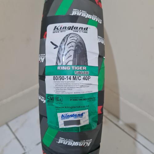 Jual Ban Motor KINGLAND KING TIGER TUBELESS 80/90-14 M/C 40P - Kab ...