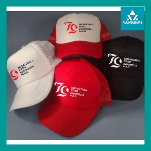 Jual Amuh" Topi Jaring Topi Trucker Hat 17 Agustusan Edisi Hut Ri Ke 79 ...