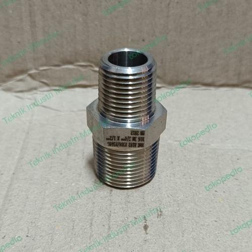 Jual Double Nepel Reducer 1/2"x 3/8"inch Stainless ss304 Class 3000 NPT ...