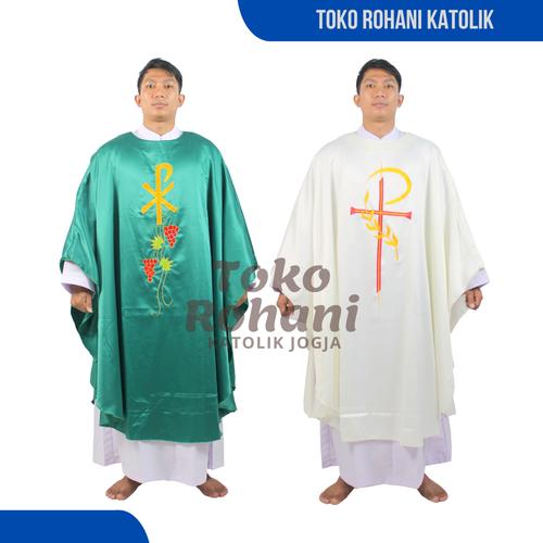 Jual KASULA PASTOR (HIJAU ) / KASULA ROMO / JUBAH ROMO KATOLIK - Kab ...