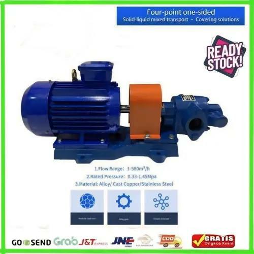 Jual Pompa Oli Gear pump KCB55 liter/menit merk Rotor 1,5kw 2Hp 1phase ...