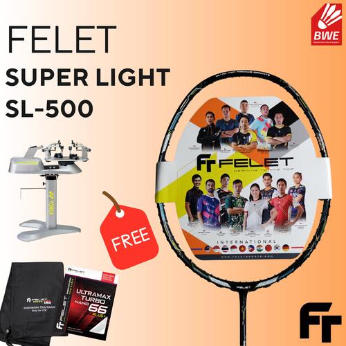 Promo FELET SUPER LIGHT SL-500 - RAKET BADMINTON 100% ORIGINAL - BLACK ...