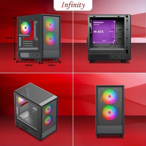 Jual Casing PC Infinity Axis M-ATX include 3Fan - Kota Tangerang - CS ...