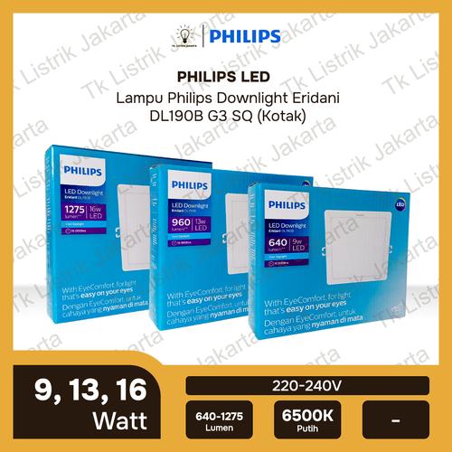 Jual Lampu Philips Downlight LED Eridani Kotak DL190B 9W 13W 16W SQ ...