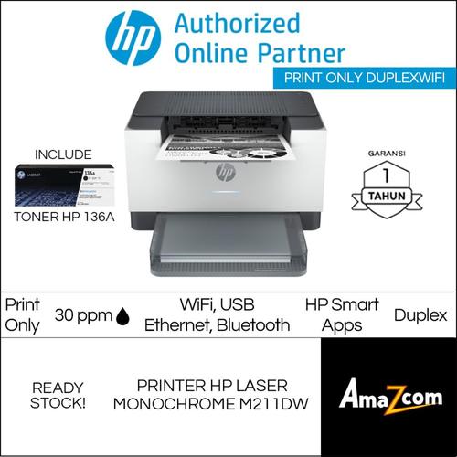 Promo Printer HP LaserJet Monochrome M211DW Print Only Duplex Wifi ...