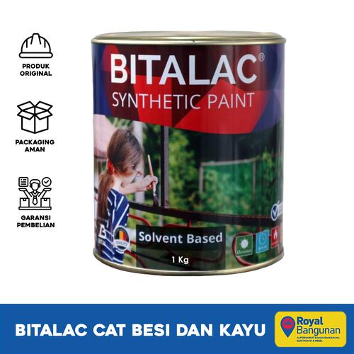 Jual Cat Pelindung Besi dan Kayu BITALAC Synthetic Paint 1kg - Black ...