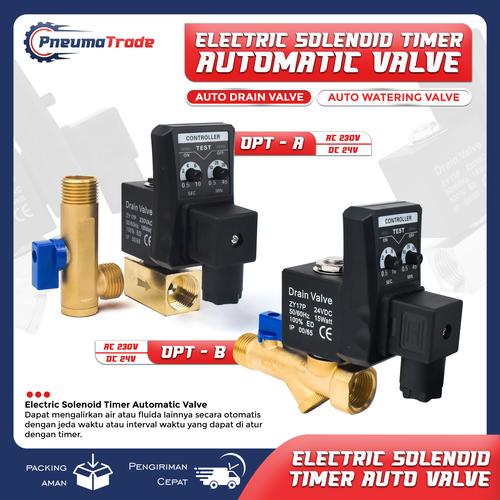Jual 1/2" Electric Solenoid Valve Timer Auto Drain 16bar 230 vac Split ...