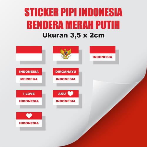 Jual Sticker Bendera Indonesia Merah Putih Di Pipi Untuk Tujuhbelasan ...