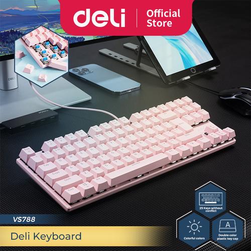 Jual Deli Vusign Mechanical Gaming Keyboard Mekanik RGB LED Kabel USB ...